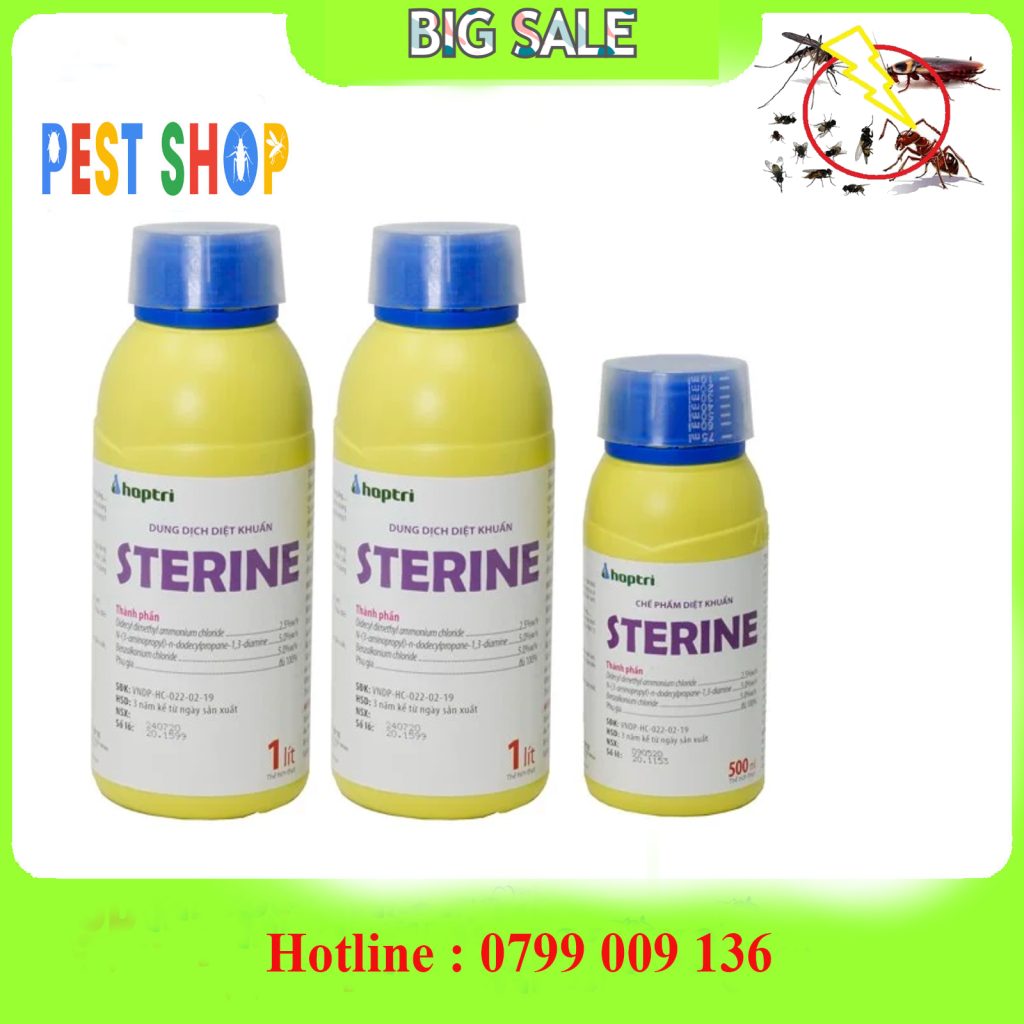 Thuốc diệt khuẩn Sterine phòng dịch được Bộ Y Tế khuyên dùng
